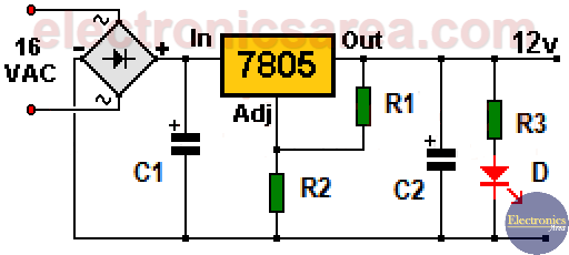 Circuit Diagram Of Voltage Regulator 7805 Circuit Diagram