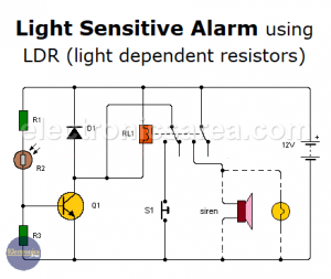 Light sensitive alarm using LDR - Electronics Area