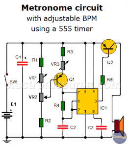 Metronome circuit with adjustable BPM - Electronics Area