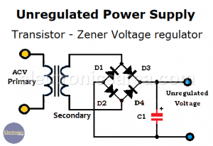Transistor – Zener Voltage regulator circuit - Electronics Area
